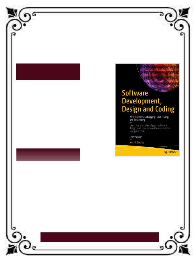 Software Development, Design and Coding 2nd Edition John F. Dooley eBook exclusive digital pdf ...