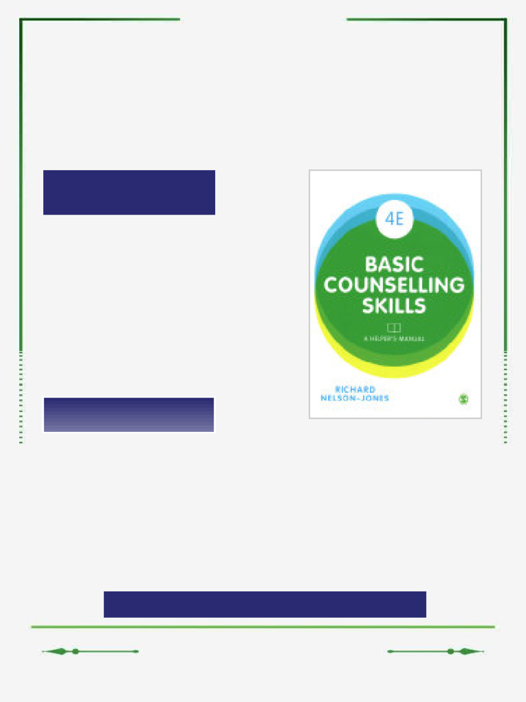 Basic Counselling Skills A Helper s Manual 4th Edition Richard Nelson ...