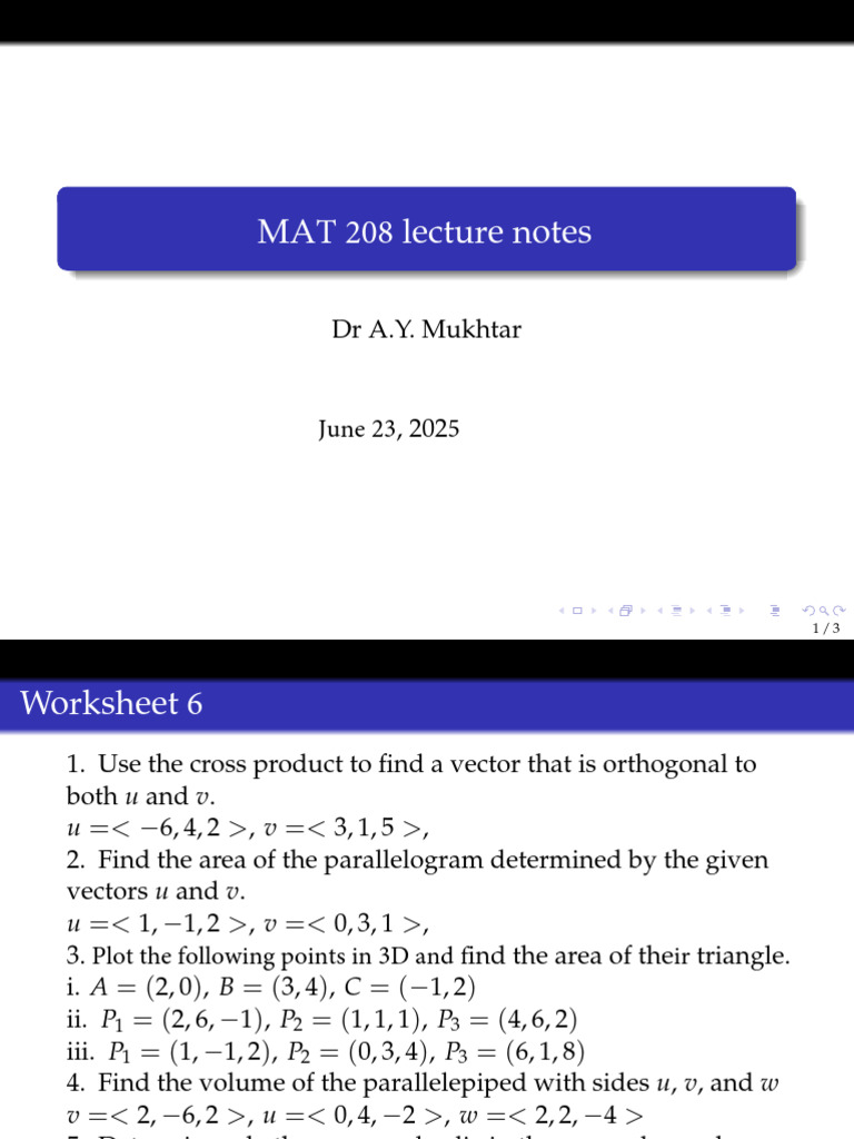 Worksheet 6 | PDF