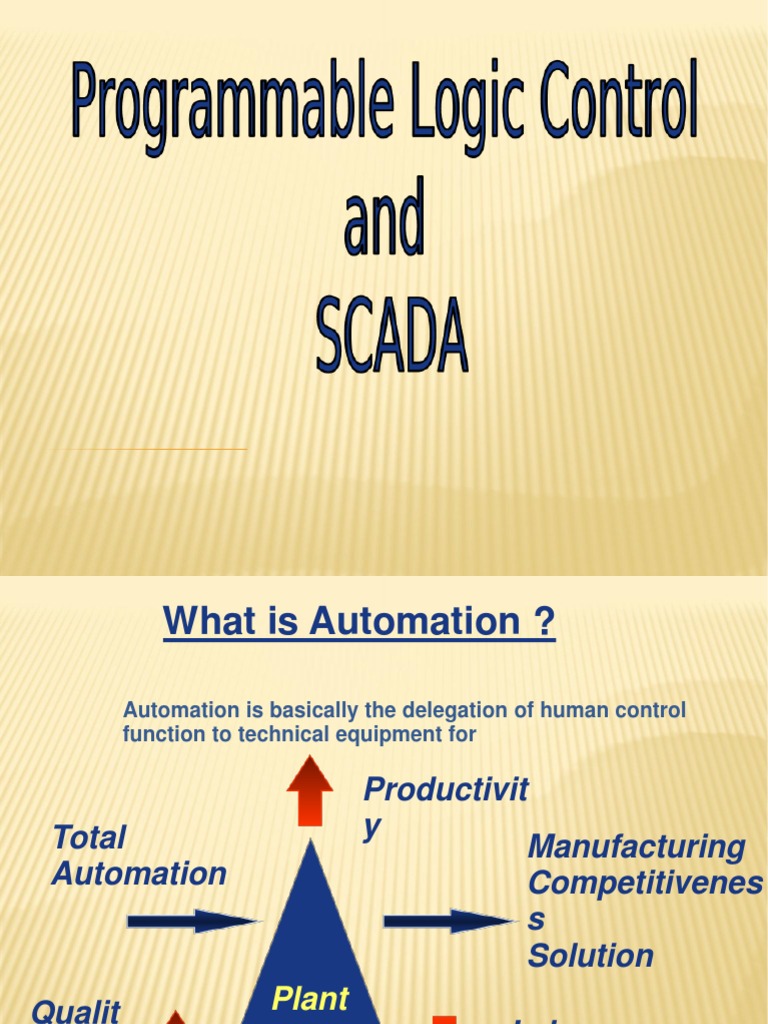 Programmable Logic Controller And Scada Pdf Programmable Logic