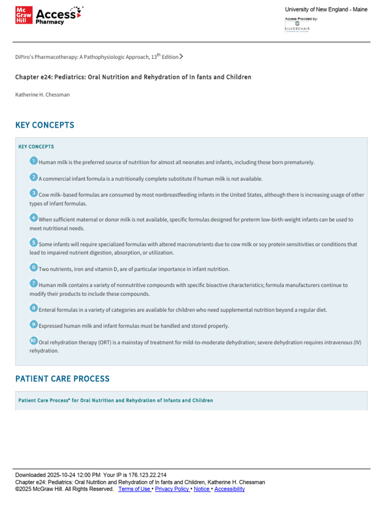 Chapter e24_ Pediatrics_ Oral Nutrition and Rehydration of in Fants and ...