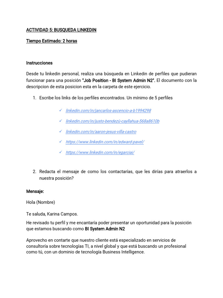 Instructivo Ejercicio 5 | PDF