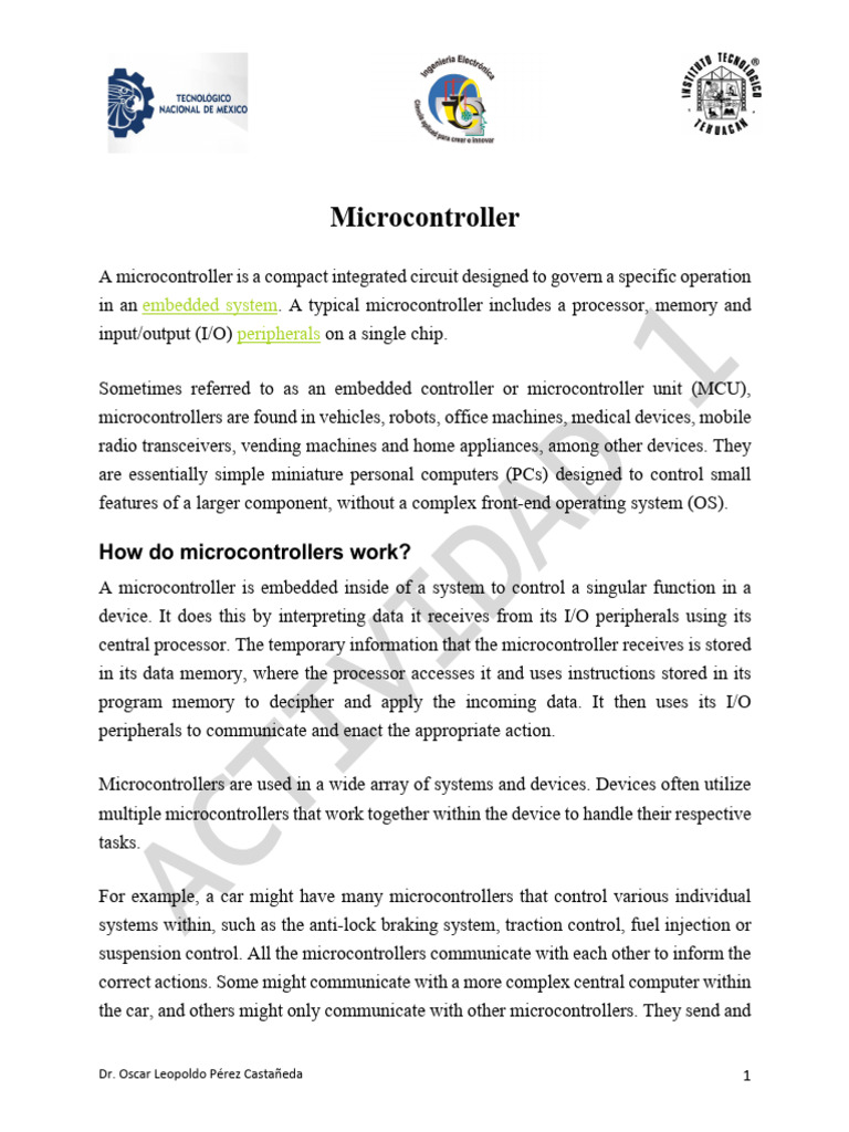 Micro Controllers | PDF | Microcontroller | Central Processing Unit