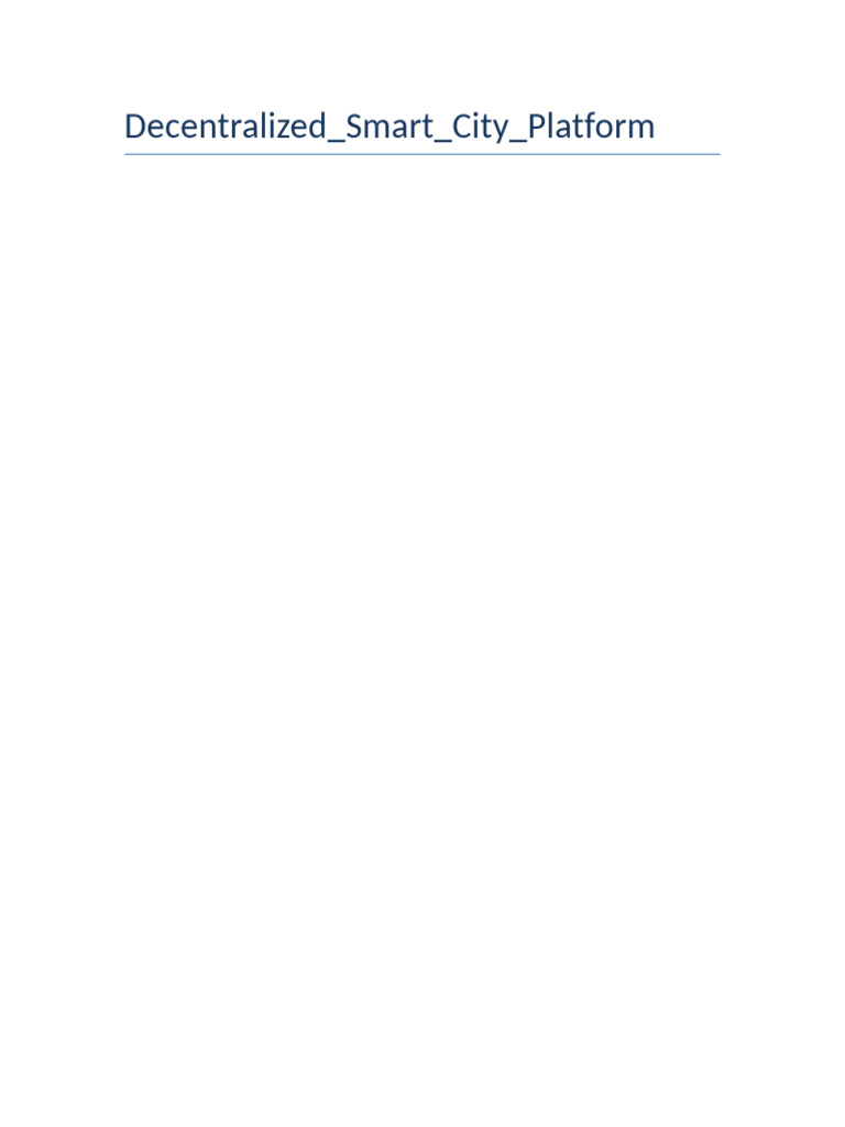 Decentralized Smart City Architecture Guide | PDF | Load Balancing ...