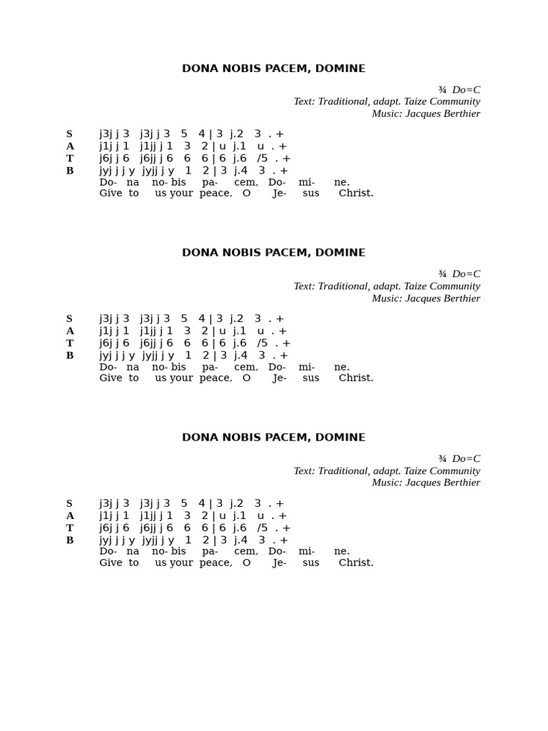 Dona Nobis Pacem | PDF