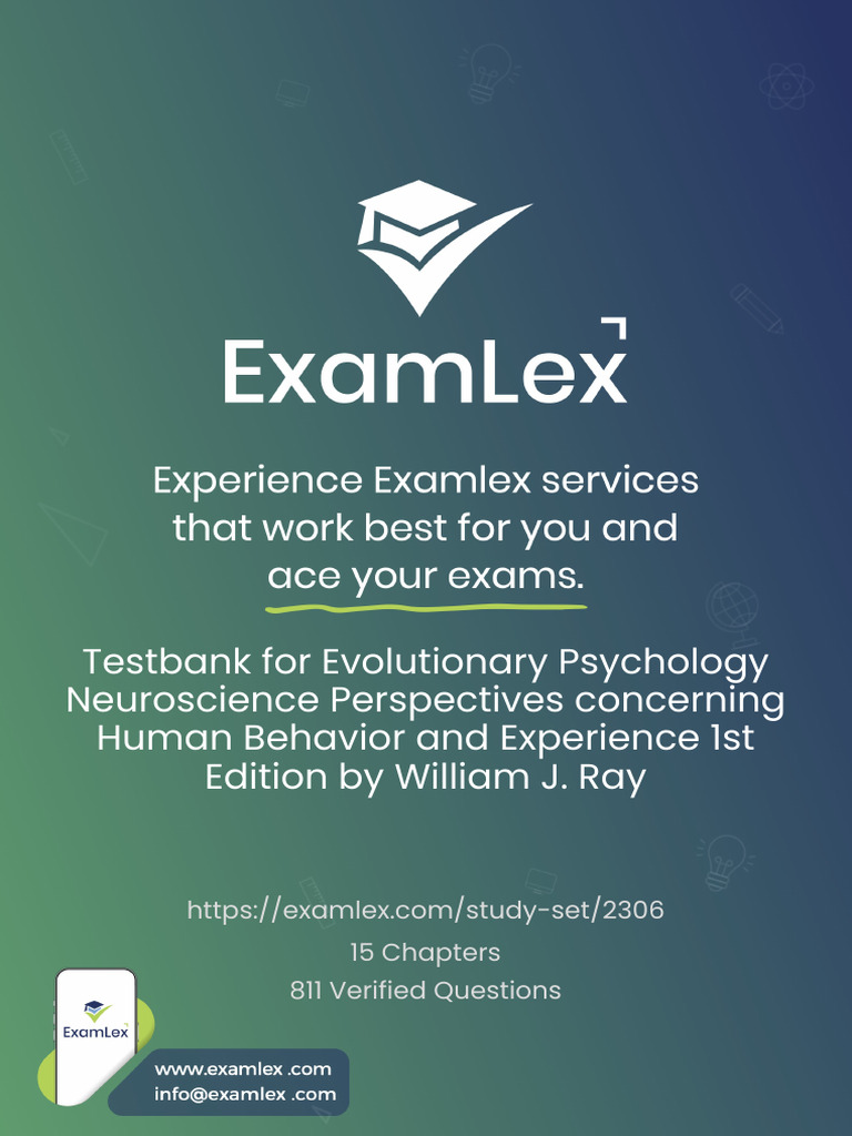 Testbank for Evolutionary Psychology Neuroscience Perspectives ...