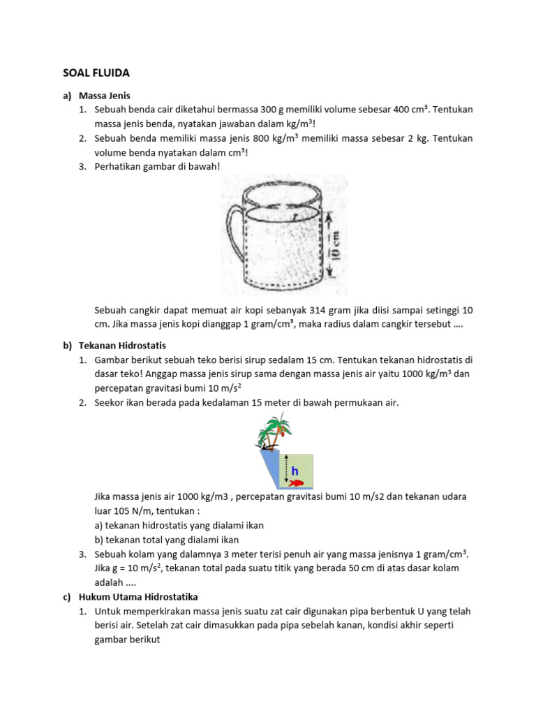 Soal dan Pembahasan Fluida Dasar | PDF