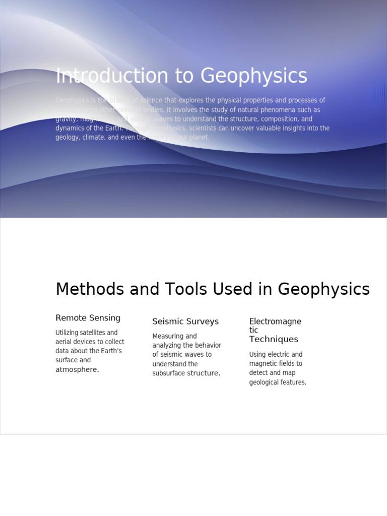 Overview of Geophysics and Its Applications | PDF | Geophysics | Seismology