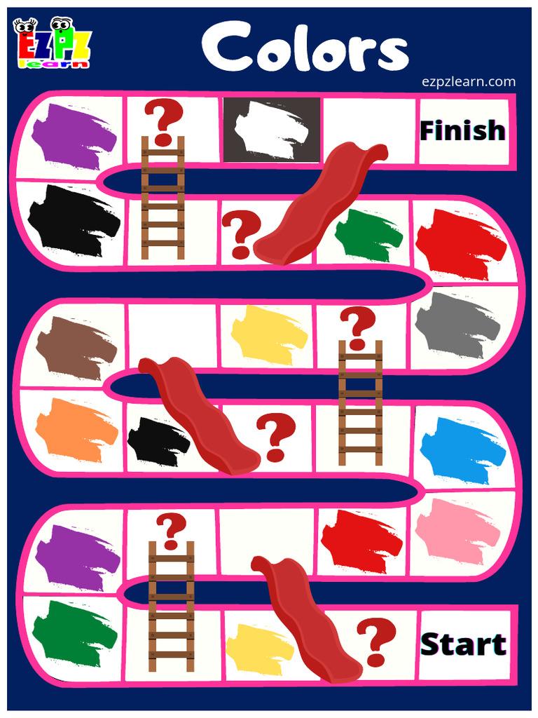 Colors Slides and Ladders Game | PDF