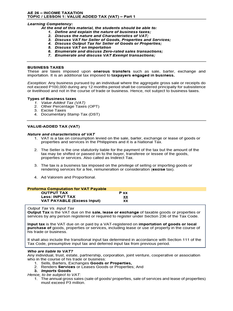 Understanding Value Added Tax (VAT) Basics | PDF | Taxes | Value Added Tax