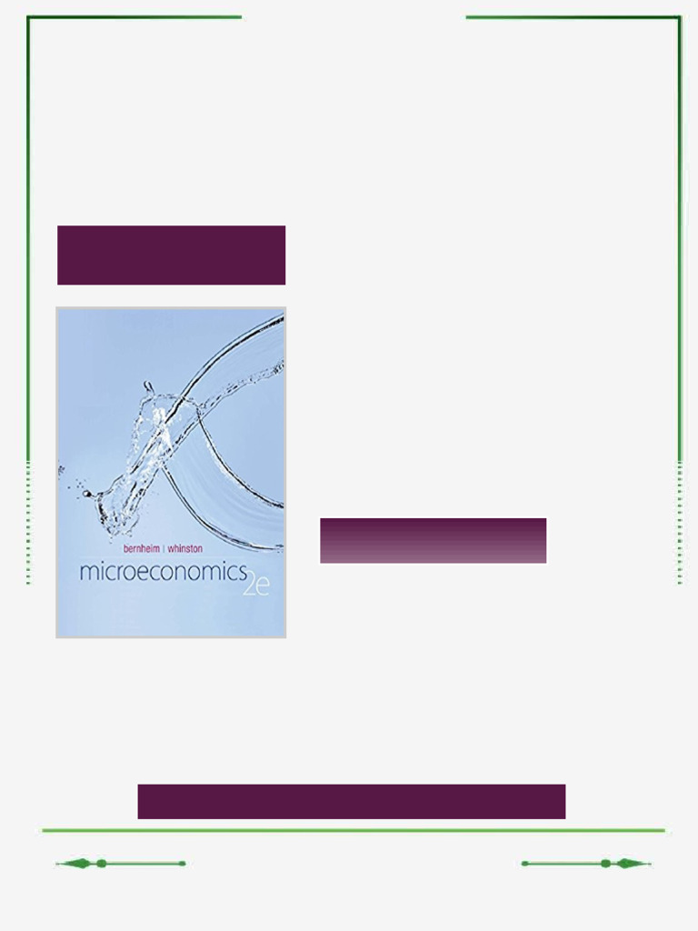 (Original PDF) Microeconomics, 2nd edition by B. Douglas Bernheim eBook ...