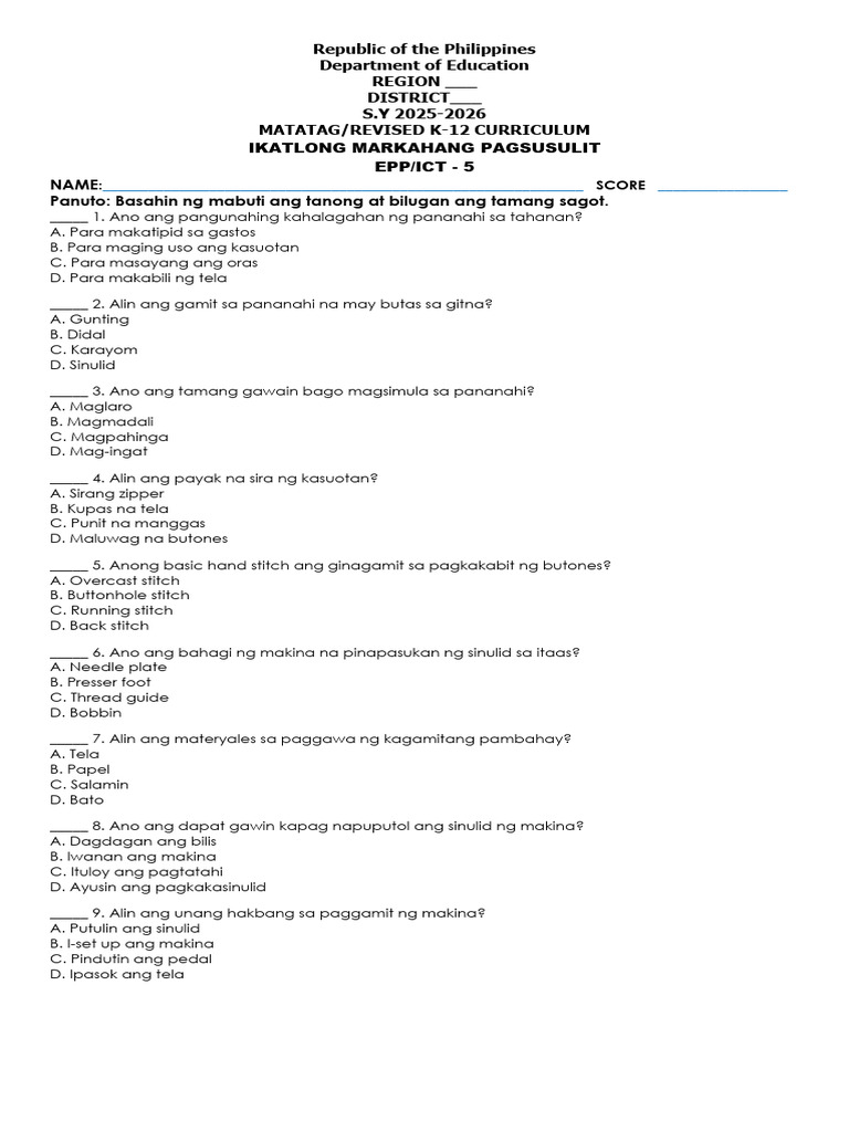 G5_EPP-ICT_PT_Q3 Revised K-12 | PDF