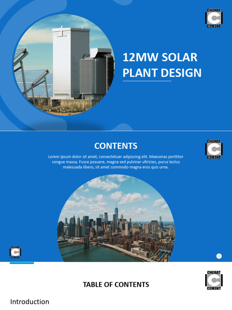 12MW Solar Plant Design Overview | PDF | Photovoltaic System ...