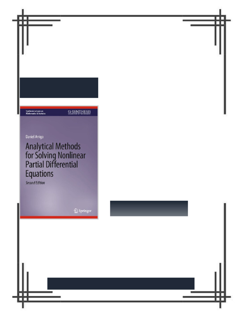 Analytical Methods for Solving Nonlinear Partial Differential Equations ...