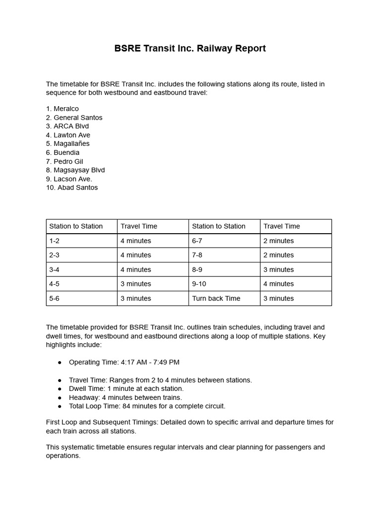 Train Departure Monitoring Sheet | PDF