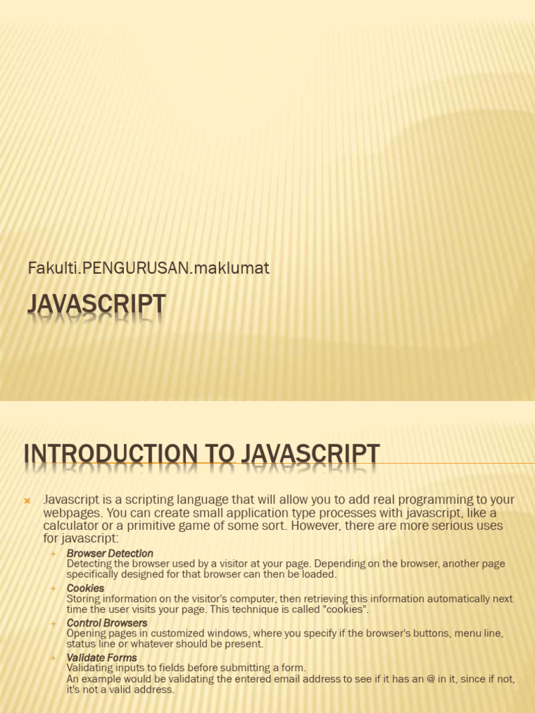 Topic 13 JavaScript Advance | PDF | Java Script | World Wide Web