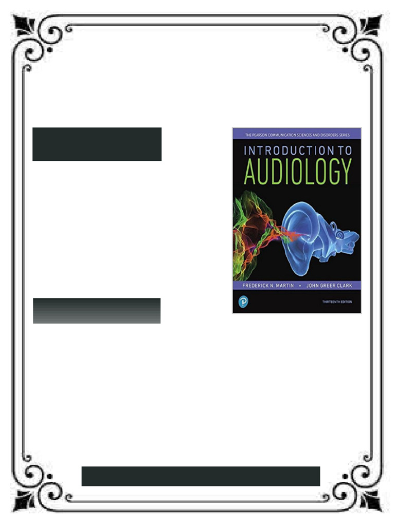 (Original PDF) Introduction to Audiology 13th by Frederick N. Martin ...