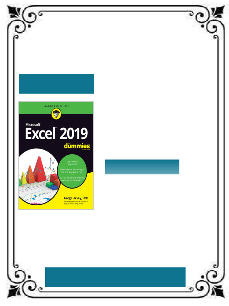 Excel 2019 for Dummies Greg Harvey eBook complete pdf | PDF | Microsoft Excel | Spreadsheet