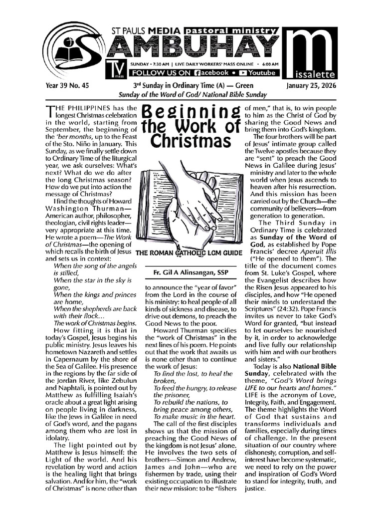 Sambuhay English January 25, 2026 | PDF