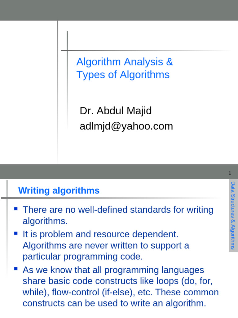 2. Algorithm Analysis & Types of Algorithms | PDF | Dynamic Programming | Mathematical Optimization
