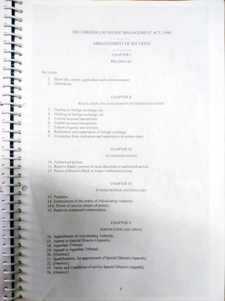 FEMA and EPF Sections List | PDF