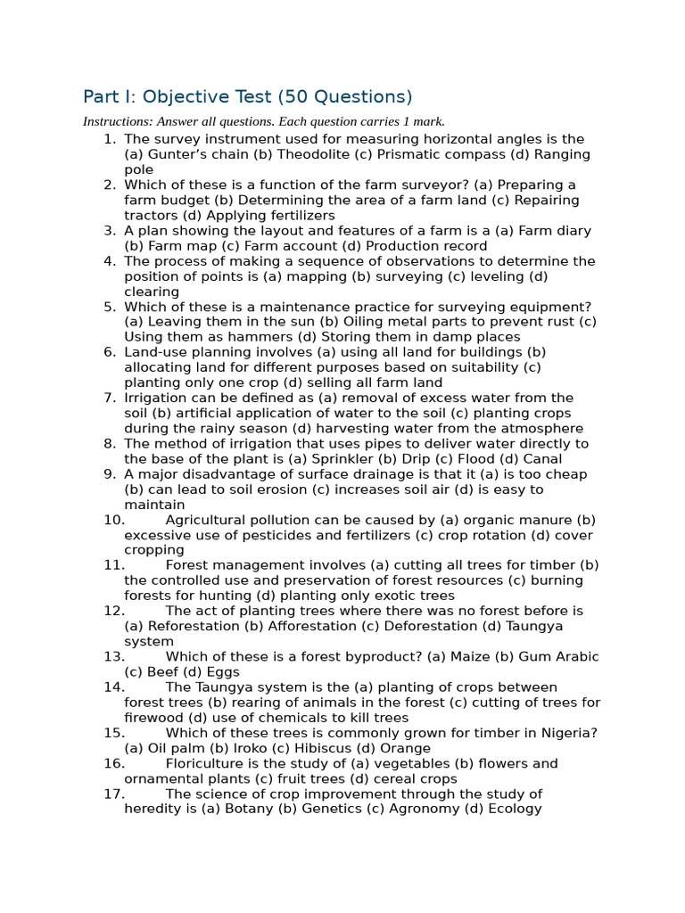 ss3 2nd term draft | PDF | Surveying | Crops