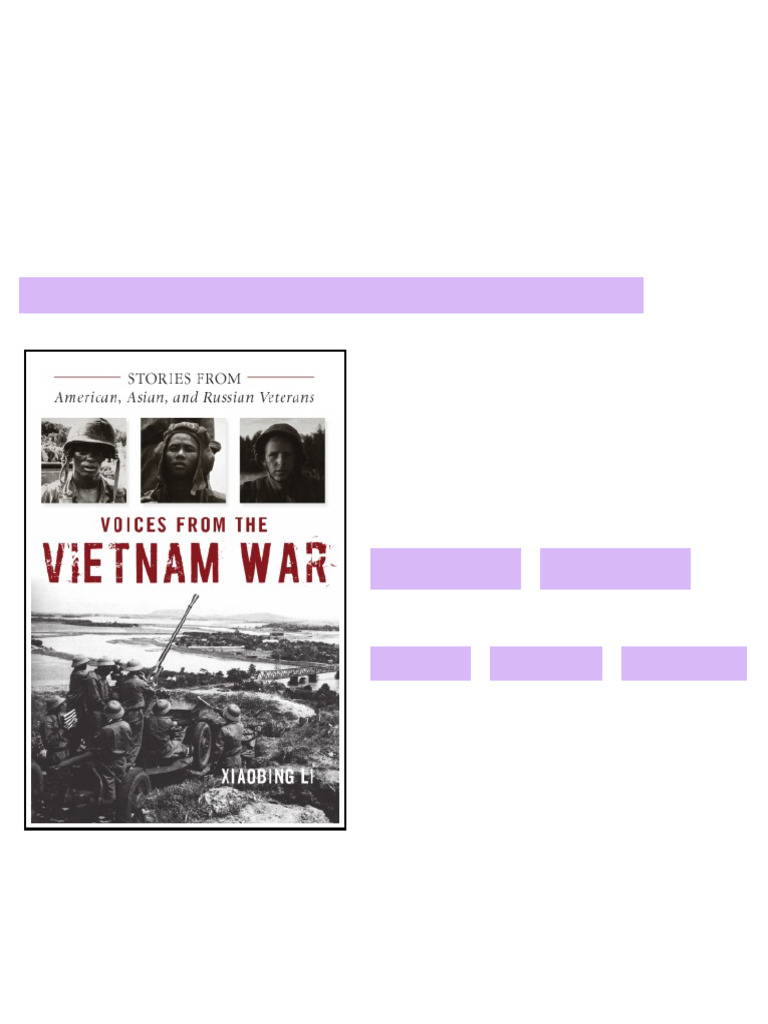 Voices From The Vietnam War Stories From American Asian And Russian ...