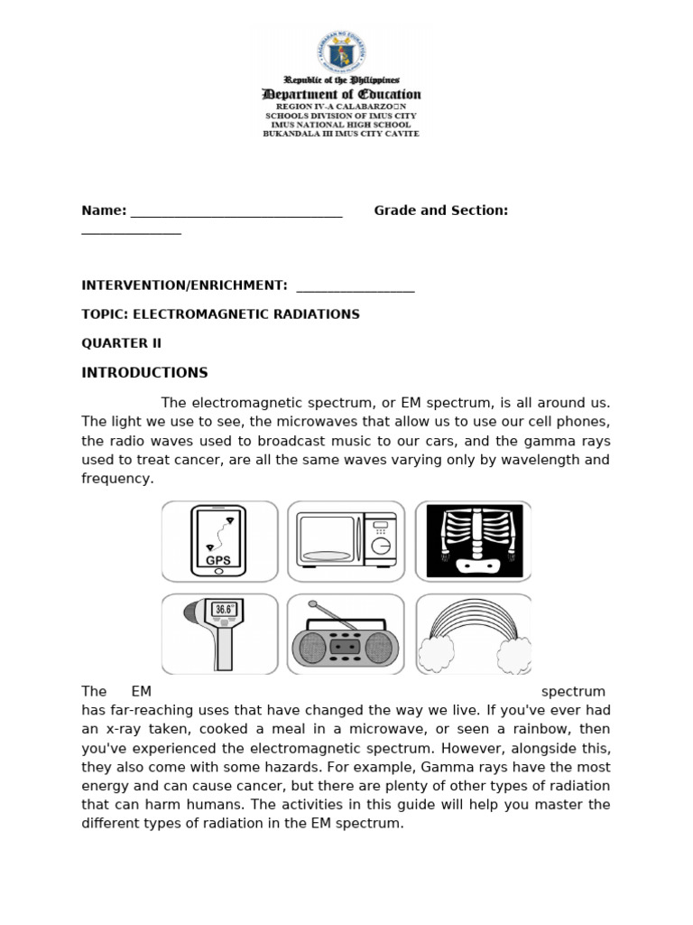 InterventionQuarter II | PDF | Electromagnetic Spectrum ...