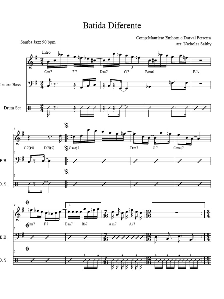 Batida Diferente - Arranjo | PDF