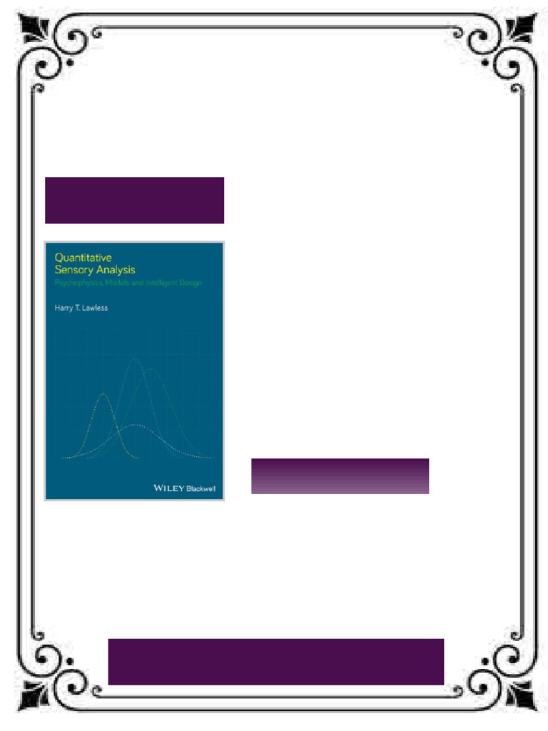 Quantitative Sensory Analysis Psychophysics Models and Intelligent ...