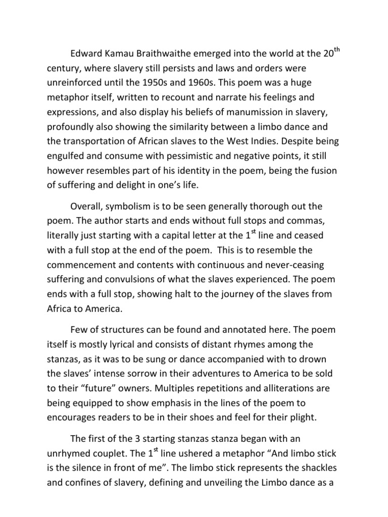 Limbo Analysis by Edward Kamau | Hell | Poetry