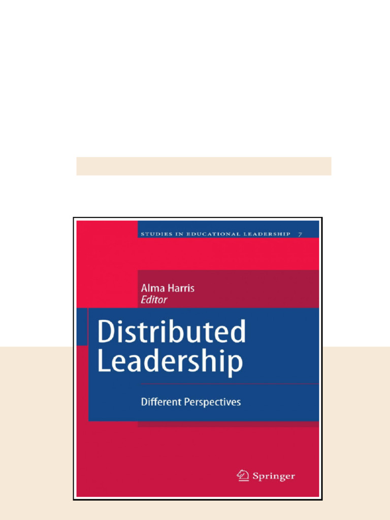 Distributed Leadership Different Perspectives 1st Edition Alma Harris ...