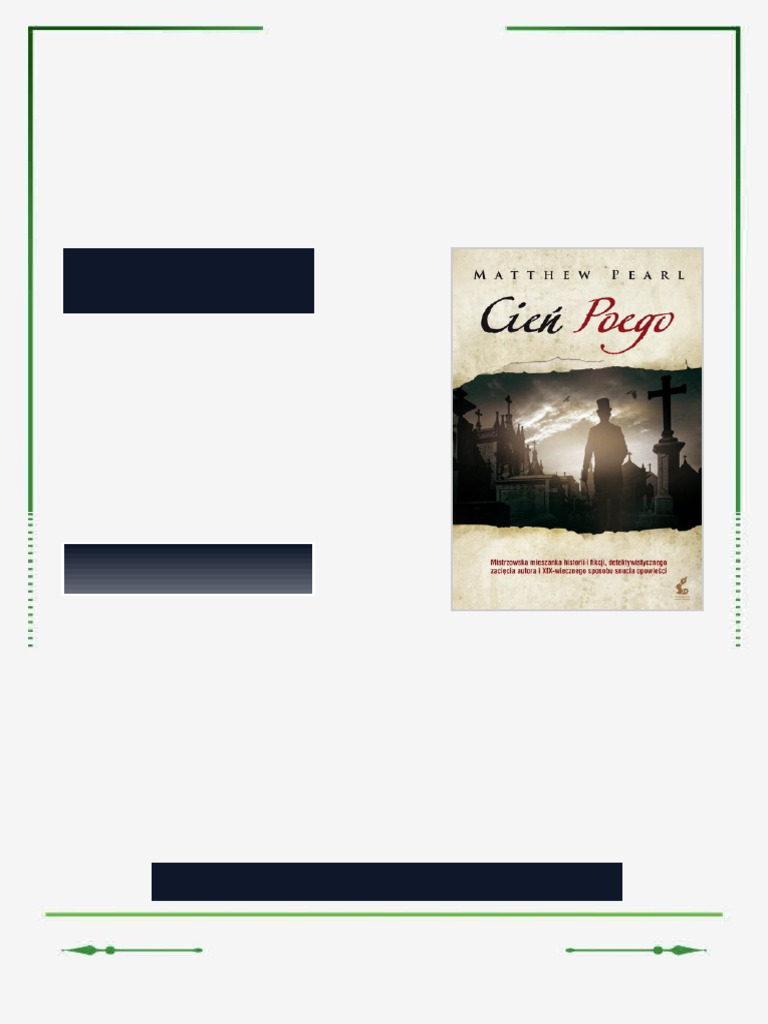 Cień Poego 1st Edition Matthew Pearl ebook fully upgraded text | PDF