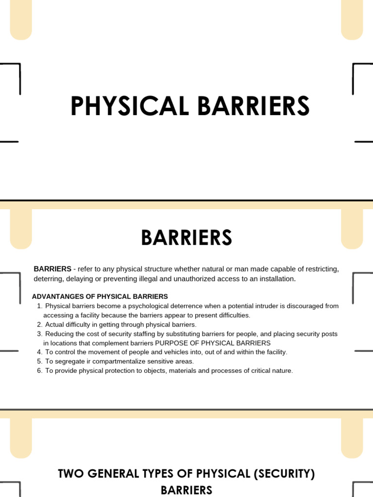 Understanding Physical Barriers for Security | PDF