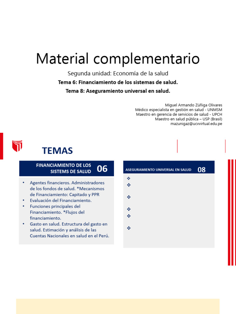 Material Complementario - Financiamiento y Aseguramiento en Salud_2025-II | PDF | Politica ...