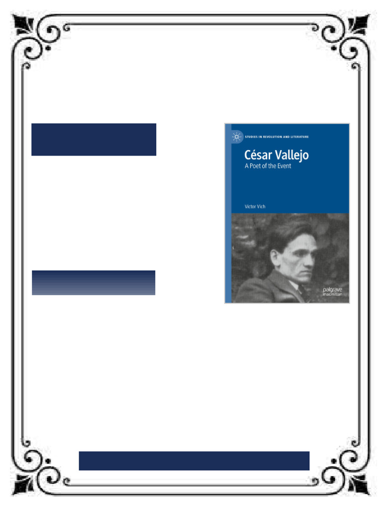 Cesar Vallejo: a poet of the event Vich VíCtor online ebook version ...