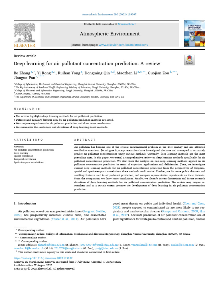 2022_AE_REVIEW_PM2.5 | PDF | Machine Learning | Deep Learning