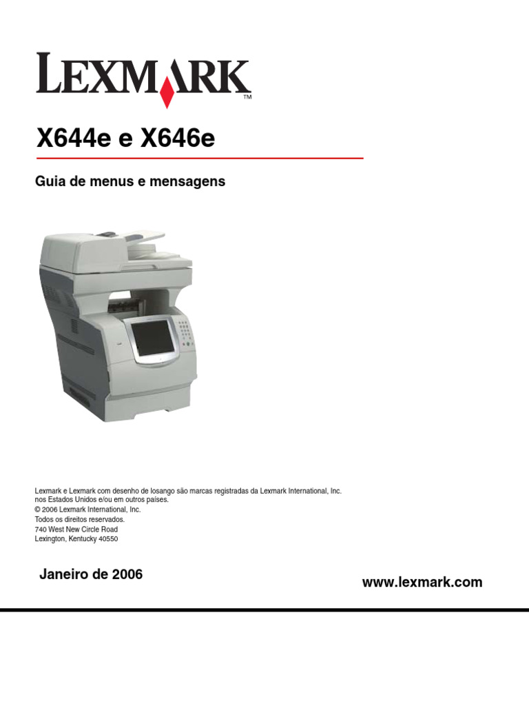 manual lexmark x646b | PDF | Teclado de computador | Protocolo de transferência de arquivos