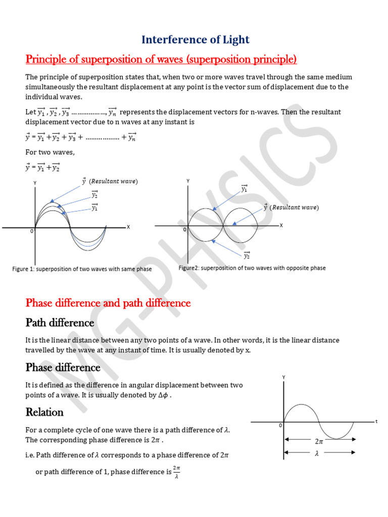 Interference of Light | PDF | Coherence (Physics) | Mechanics