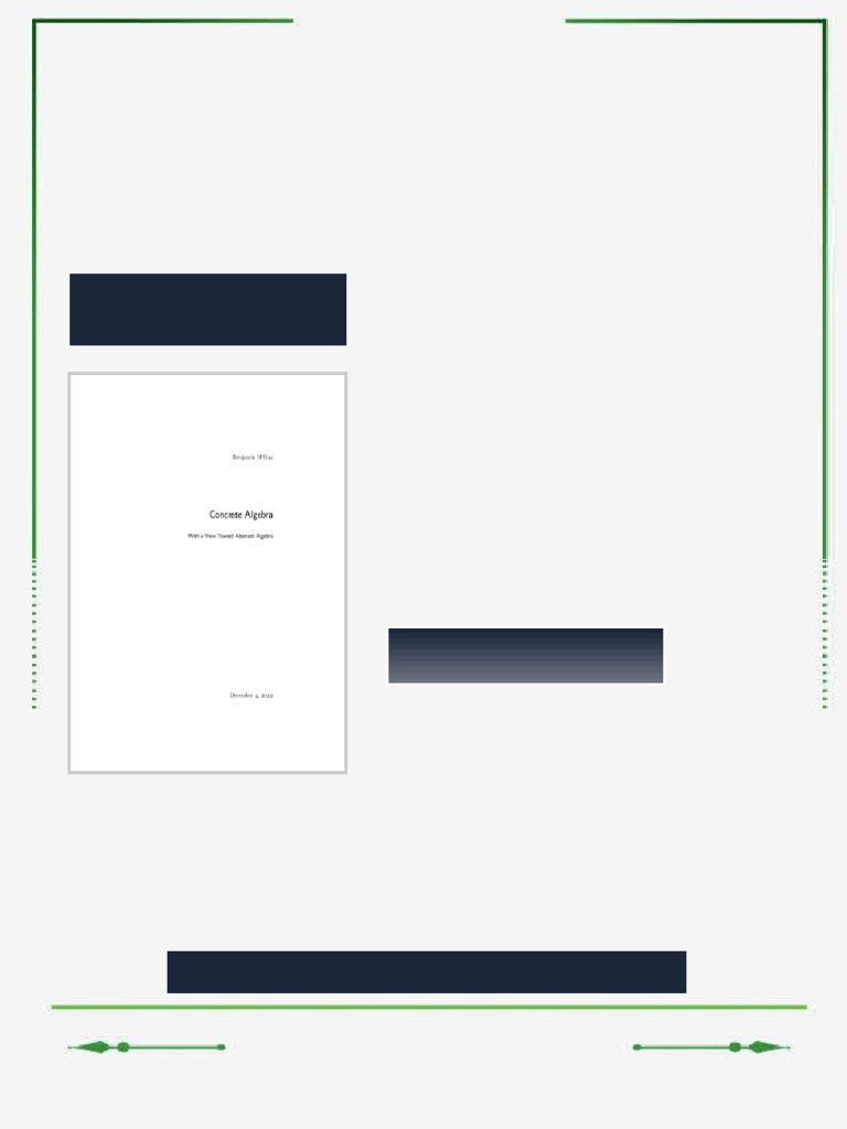 Concrete Algebra With a View Toward Abstract Algebra Benjamin Mckay eBook lightweight pdf | PDF ...