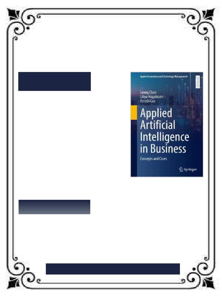 Applied Artificial Intelligence in Business: Concepts and Cases ...