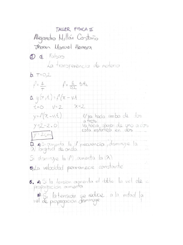 Taller Fisica 2 Alejandro Millan.pdf | PDF