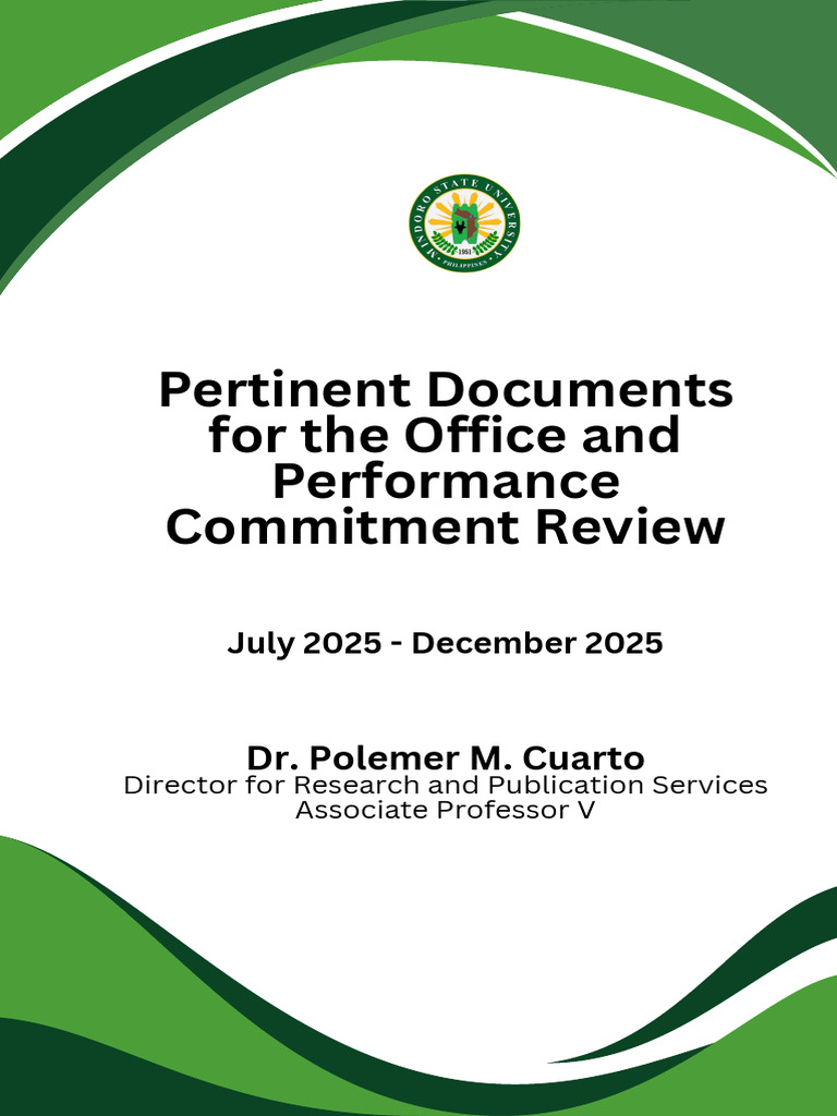 Office Performance Review Documents 2025 | PDF