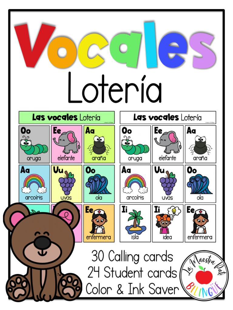 9. Loteria a de Las Vocales | PDF