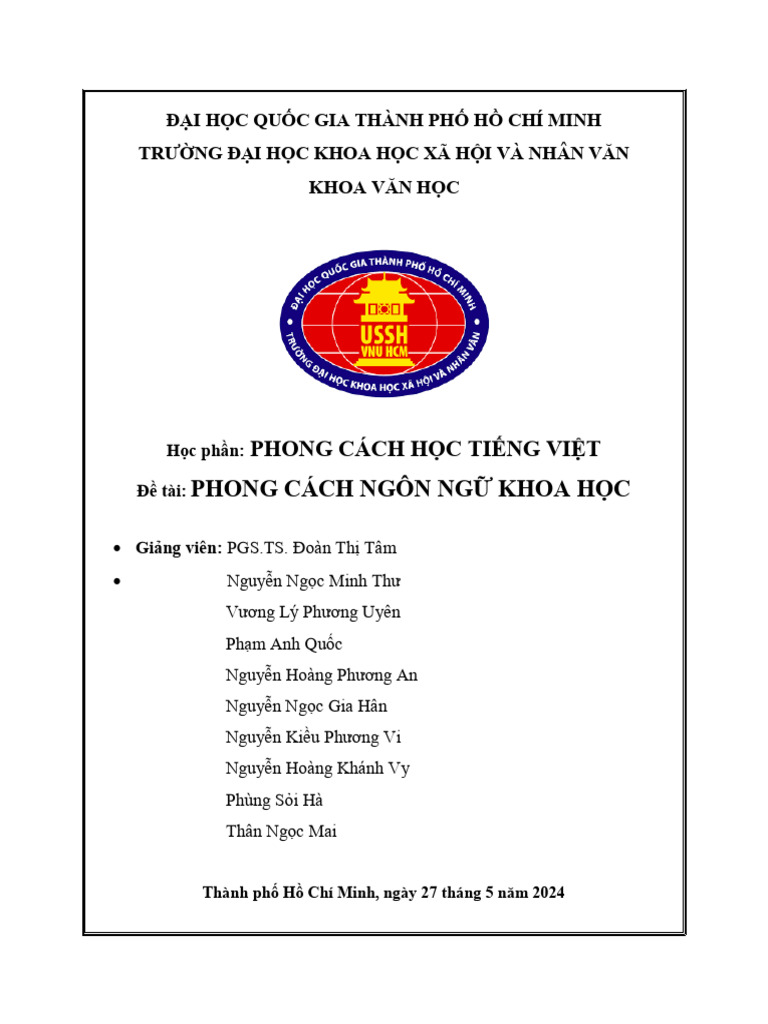 Nhóm 2 Phong Cách Khoa Học | PDF