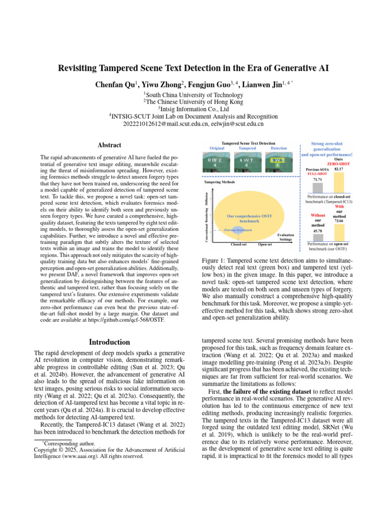 Revisiting Tampered Scene Text Detection in the Era of Generative AI ...