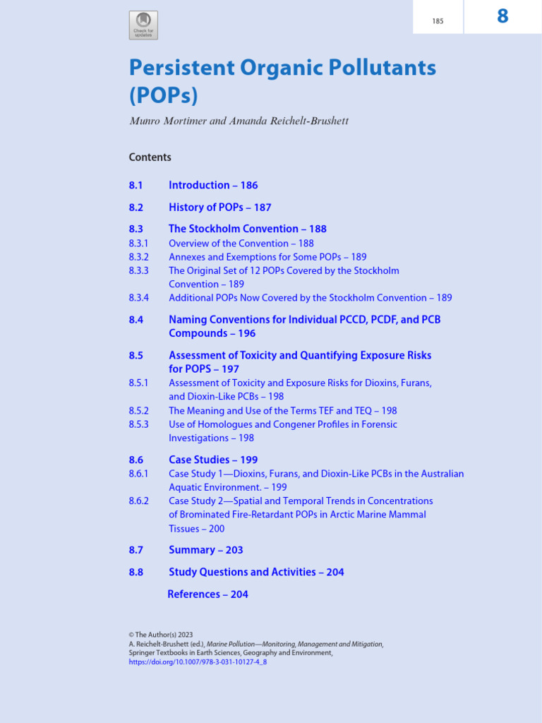 Persistent Organic Pollutants POPs | PDF | Polychlorinated Biphenyl ...