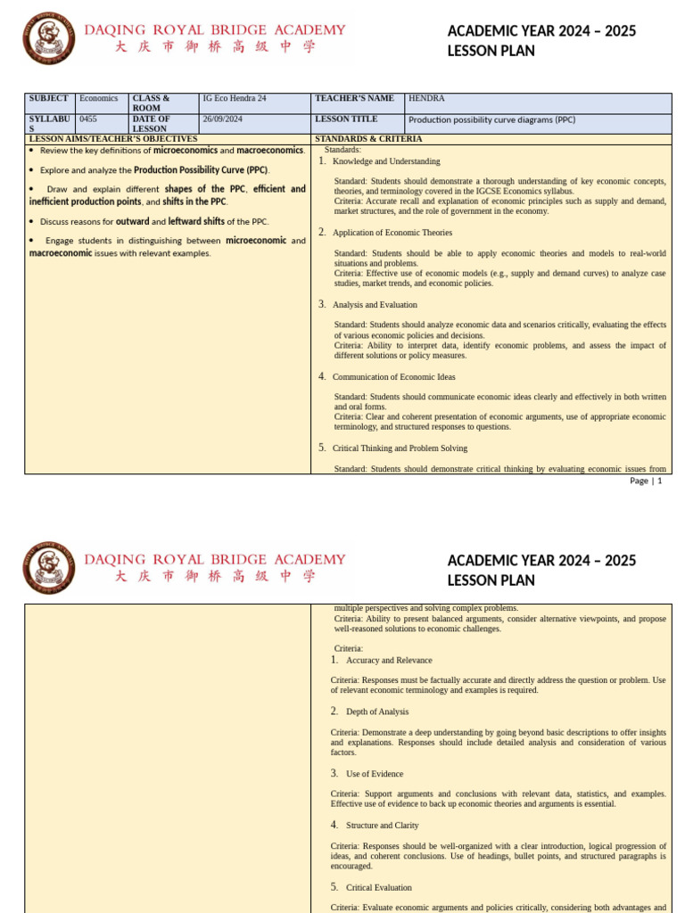 Lesson Plan Week07d Eco Ig 0455 2024 | PDF | Macroeconomics ...