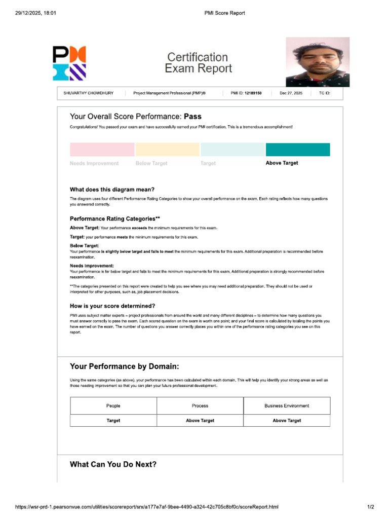 Certification Exam Report | PDF
