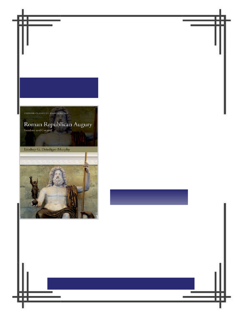 Roman Republican Augury: Freedom and Control 1st Edition Lindsay G ...